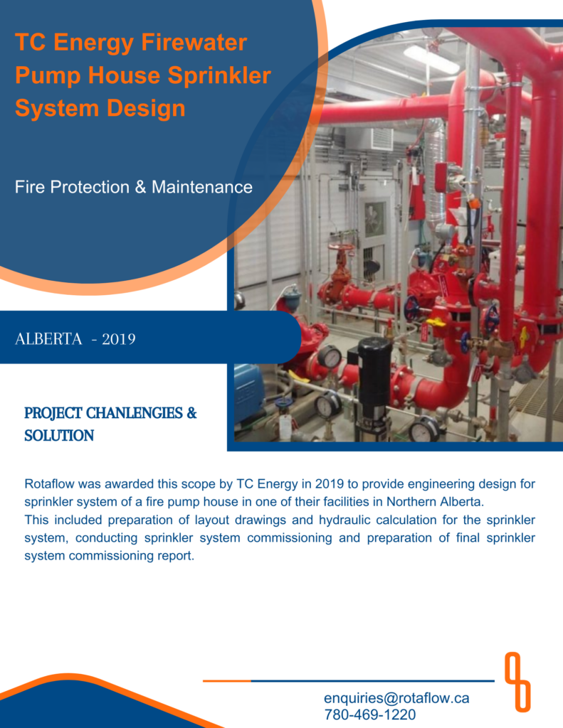 TC Energy Firewater Pump House Sprinkler System Design - Rotaflow