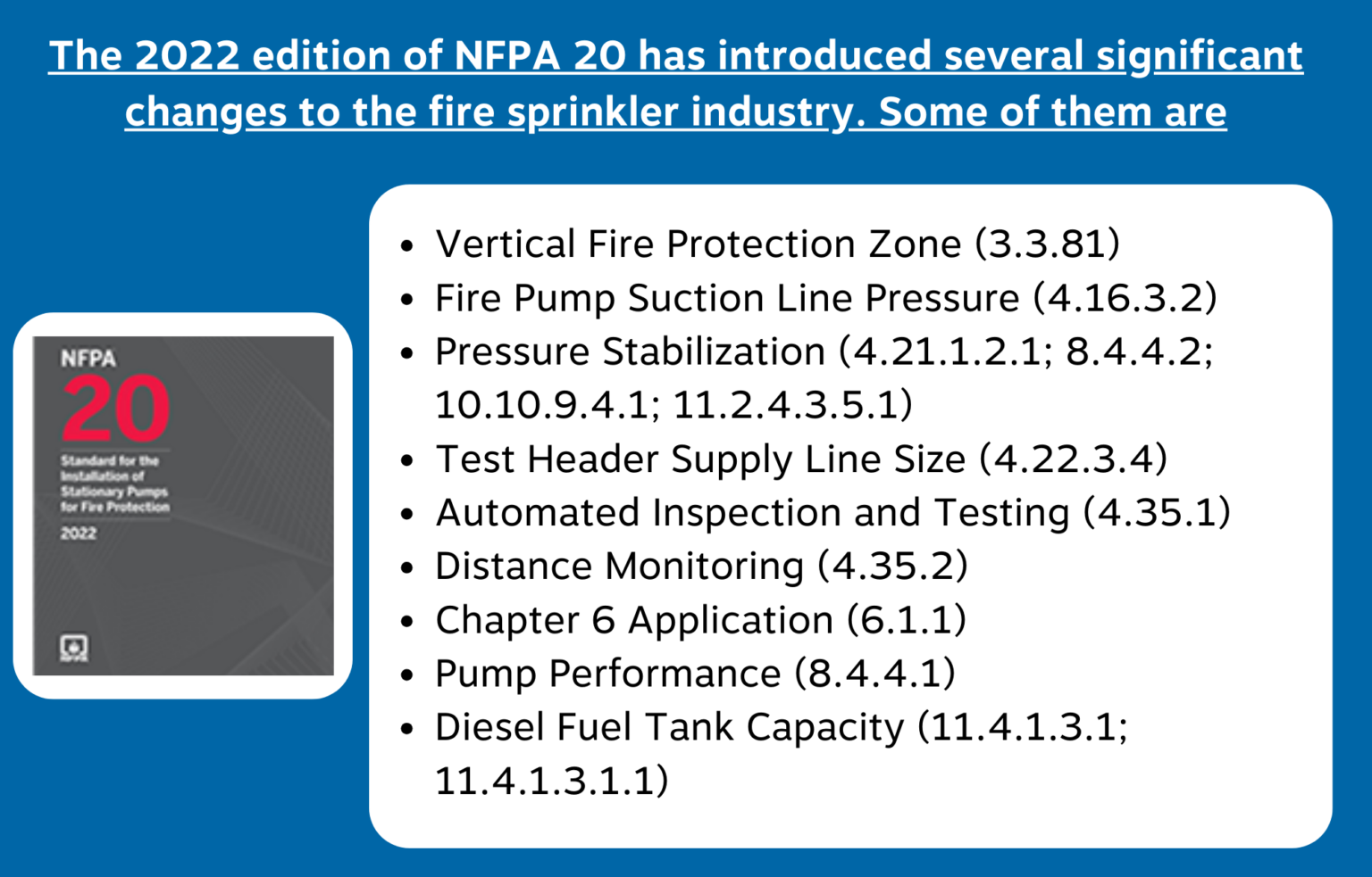 Changes In The latest edition of NFPA 20 - Rotaflow
