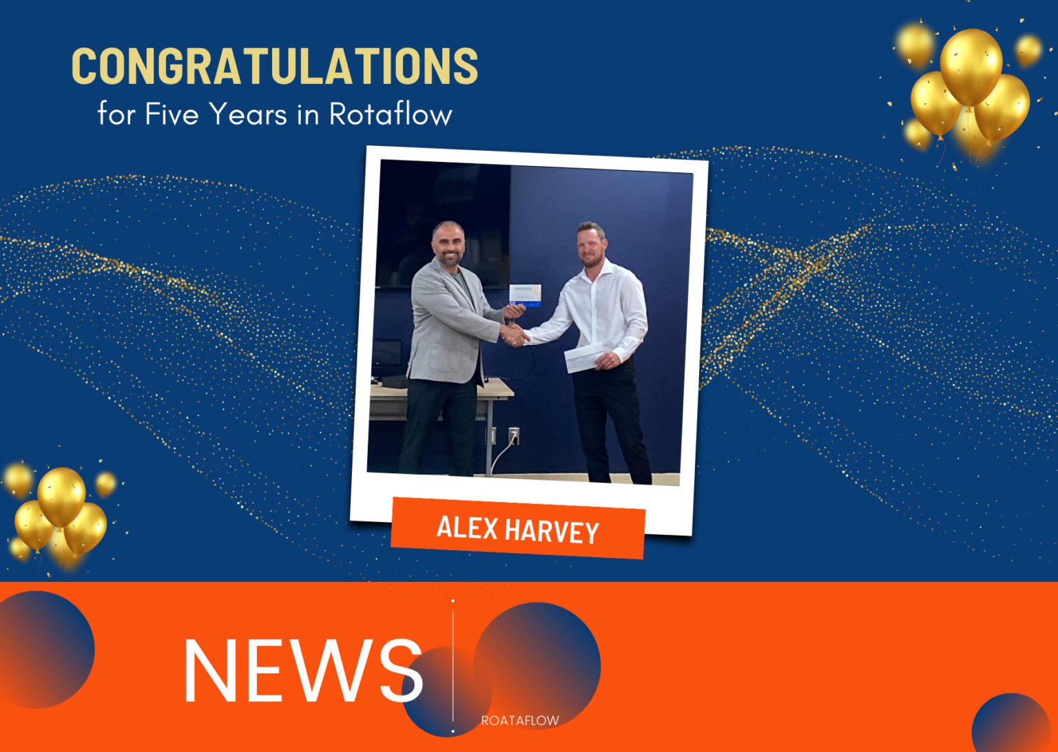 5 Year Work Anniversary - Alex Harvey - Rotaflow