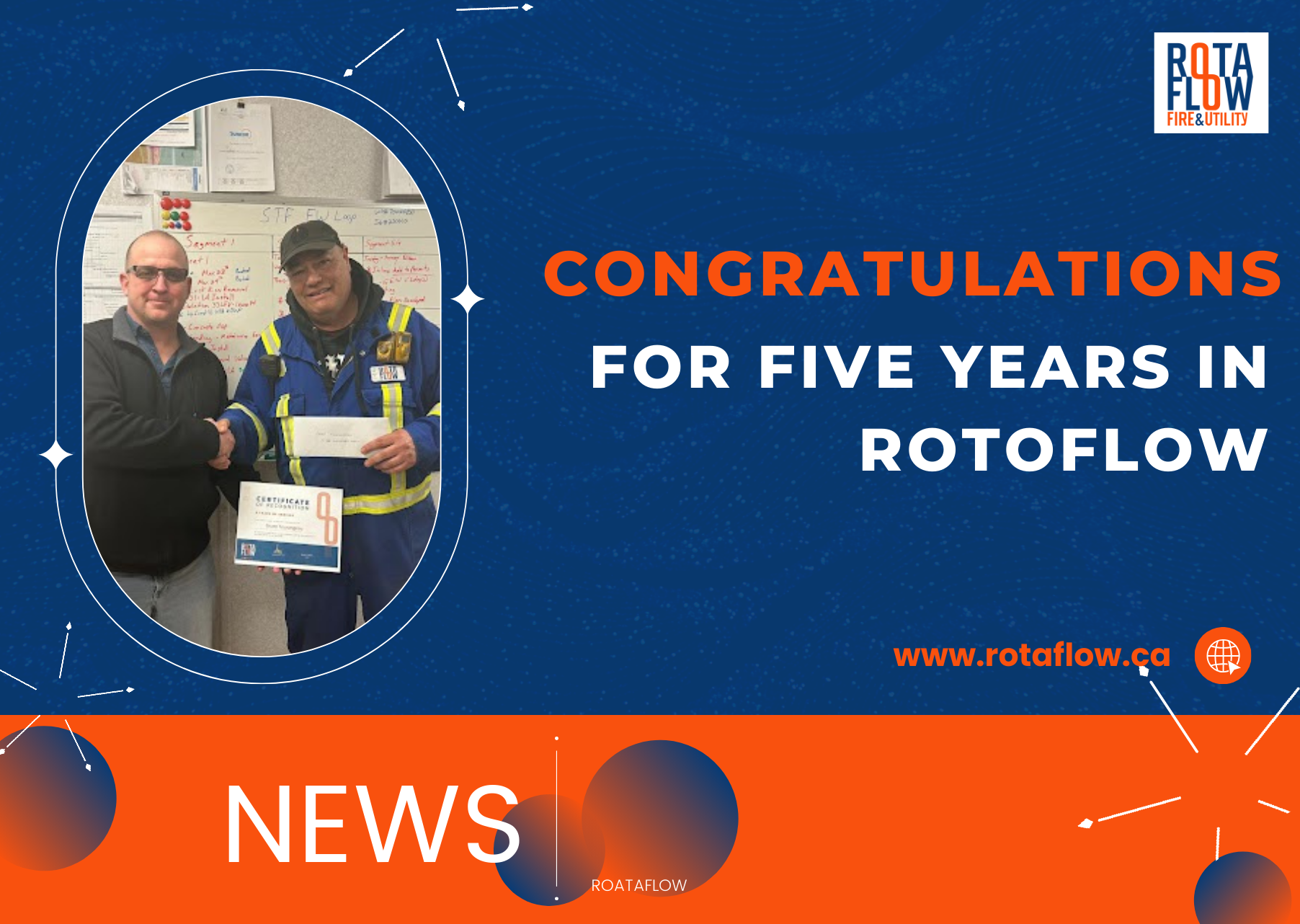 Celebrating 5 Years: Grant Tourangeau’s Work Anniversary at Rotaflow