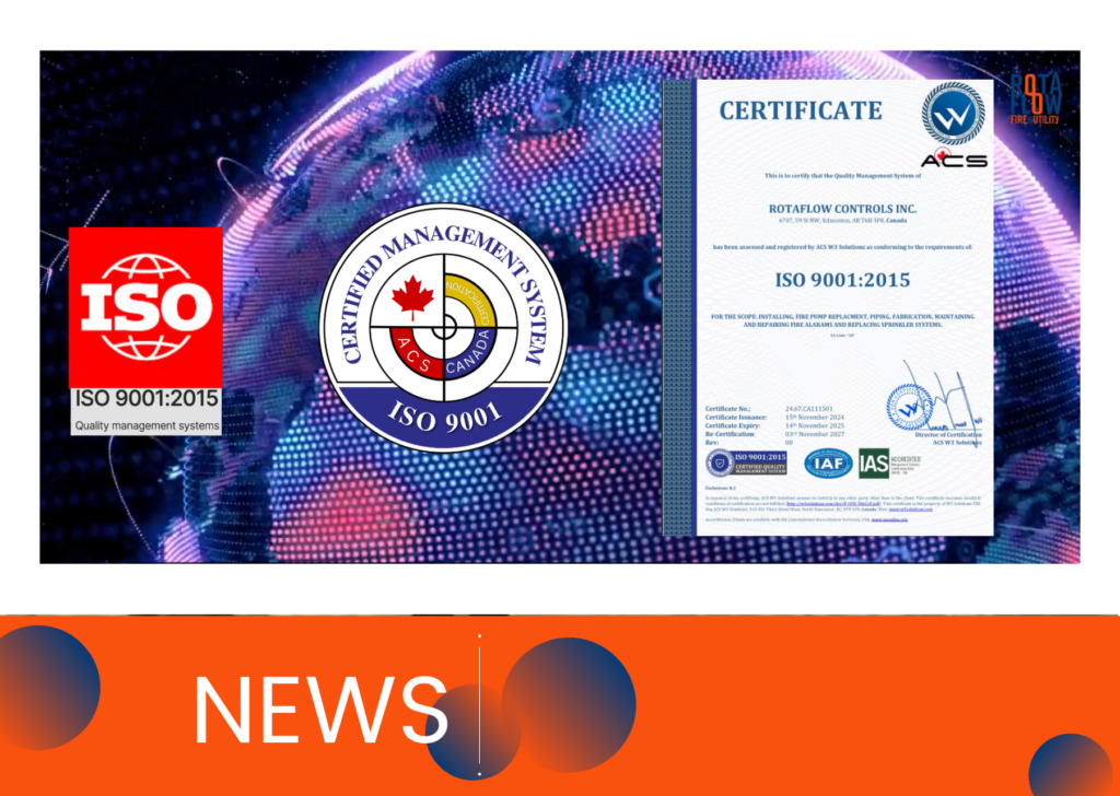 Rotaflow achieved the ISO 9001:2015 Certification - Rotaflow